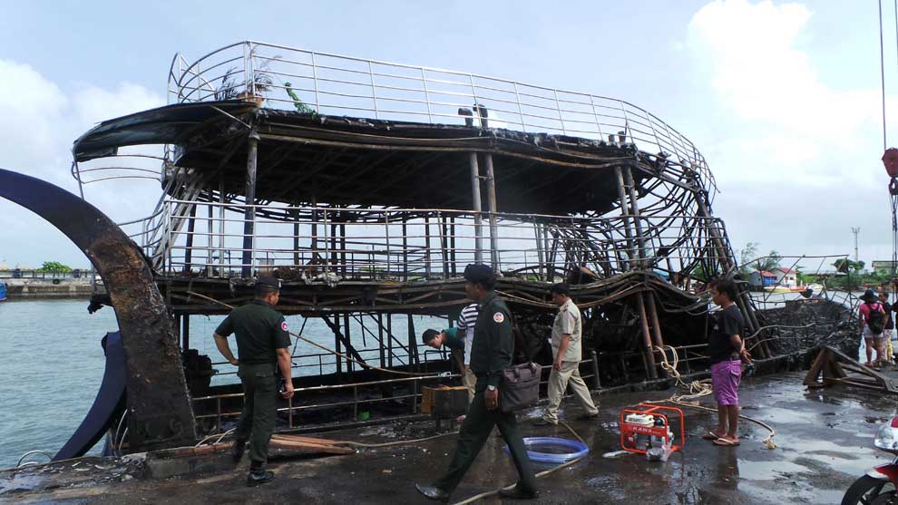 The Phnom Penh Post | Tycoon’s vessel, two others razed